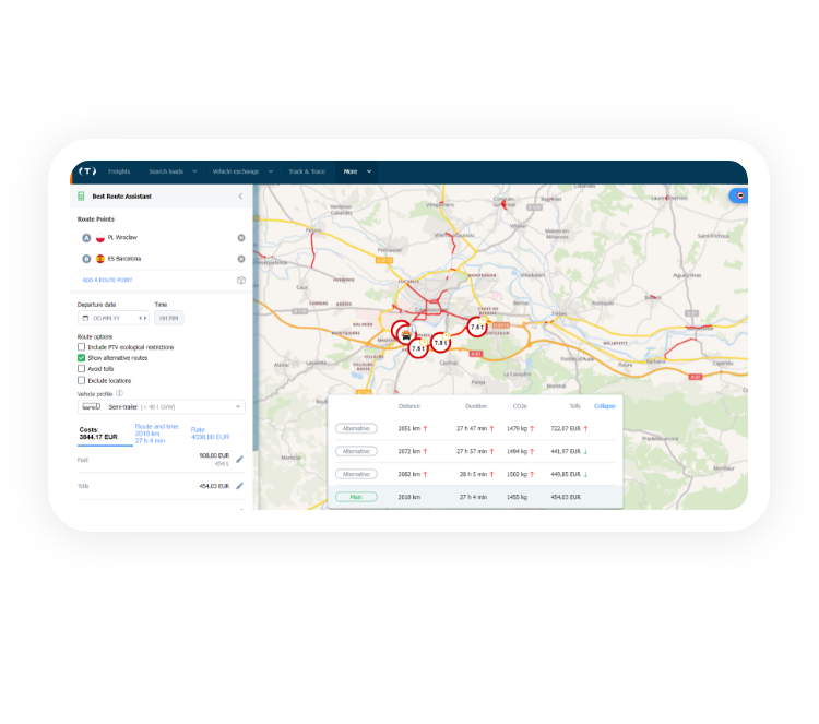 Best Route Assistant - Trans.eu